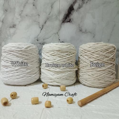 Jual 4mm/1Kg Part 1 Tali katun macrame/makrame benang macrame cotton ...