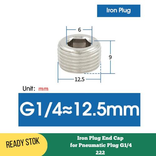 Jual KONEKTOR Iron Plug End Cap for Pneumatic Plug G1/4 222 - Kota ...
