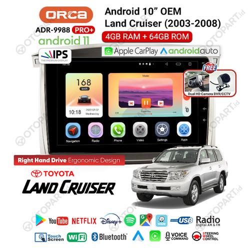 Jual Head Unit Android Auto 10″ inch PRO+ Land Cruiser 100 Series ORCA ...