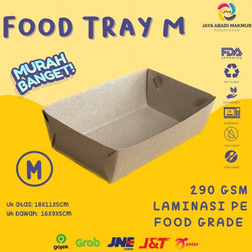 Jual paper Food Tray M | Wadah Makanan | Kraft 290Gsm Laminasi - Tray S ...