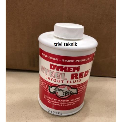 Jual dykem steel red layout fluid 236ml, cairan penanda persisi logam ...