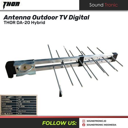 Jual Antenna TV Digital Outdoor THOR DA-20 Hybrid Konektor F untuk STB ...