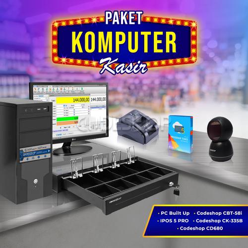 Jual Paket Komputer Kasir Lengkap IPOS 5 PRO + CD680 + CBT58I + CK335B - Jakarta Pusat ...