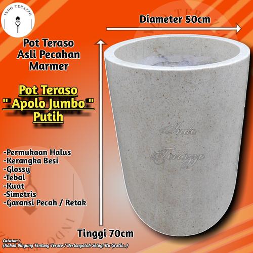 Jual INDO TERAZZO POT AESTHETIC TERASO MARMER APOLO JUMBO POT BUNGA ...