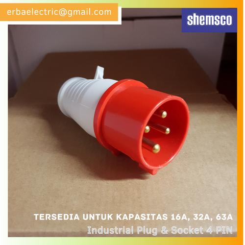 Jual Industrial Plug Socket 4P 16A 32A 63A Shemsco 4 Pin 16 32 63 ...