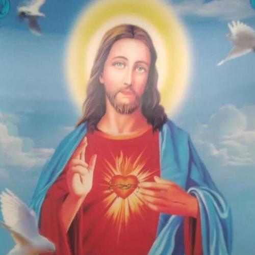 Jual Gambar 3D Kristen Katolik gambar rohani Yesus Maria perjamuan ...