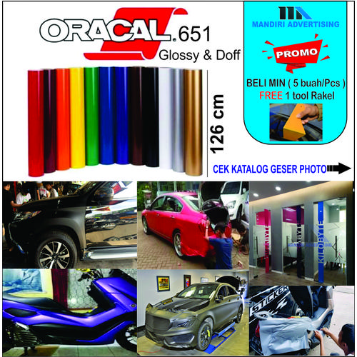 Jual Stiker warna oracal/stiker warna 651/stiker warna glossy dan doff ...