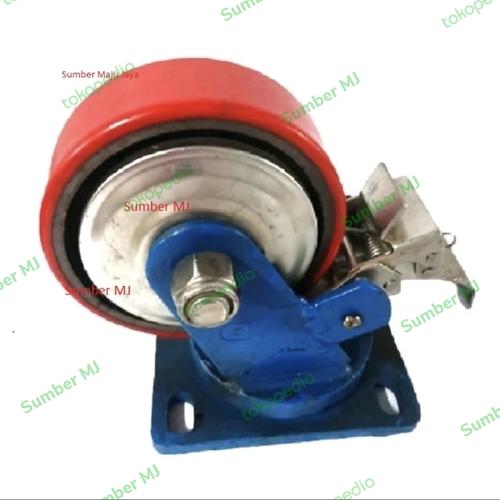 Jual Roda Super Heavy Duty 10 inch Rem puter Kapasitas 1.2 Ton ...