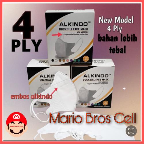 Jual Masker Duckbill Face Mask Alkindo 1 Box Isi 50 Pcs - Putih - KN95 ...