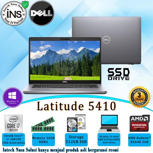 Jual DELL Latitude 5410 i7-10810U 16GB 512GB SSD RX640 2GB WIN10PRO 3YR ...