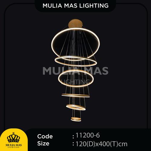 Jual Lampu Gantung Model Ring 6 LED Modern Hias Ruang Tamu 11200 ...