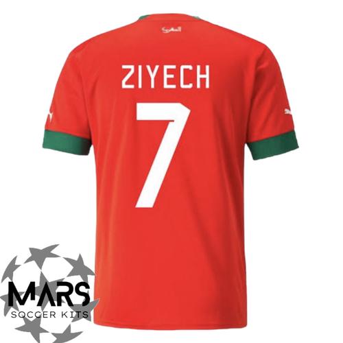 Jual Morocco 2022 Stadium Home Jersey + Ziyech Nameset - S - Kab ...