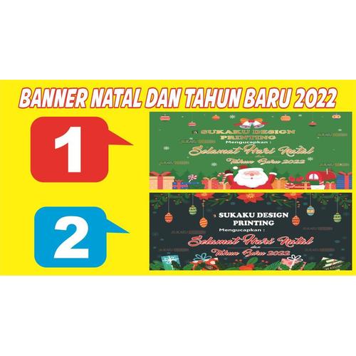 Jual banner / spanduk ulang tahun / natal dan tahun baru /2022 - 3X2 ...