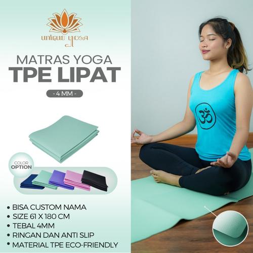 Jual Matras Yoga Lipat / Matras Senam Olahraga TPE Yoga Mat Folding 4mm ...