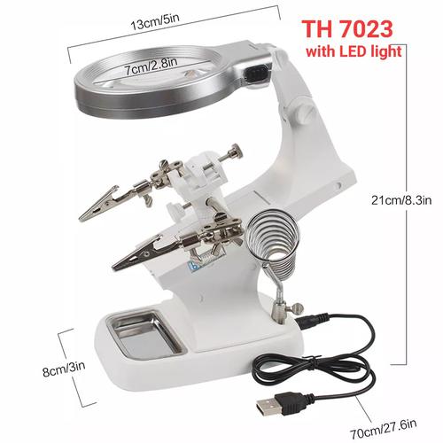 Jual Alat bantu solder helping hand lampu led-clamp penjepit mikroskop ...