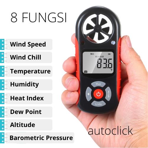 Promo Anemometer Digital 8in1 Handheld Anemometer Barometer Altitude ...