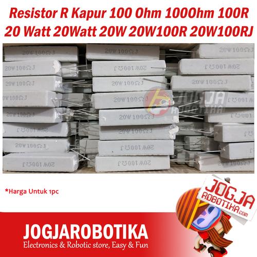 Jual Resistor R Kapur 100 Ohm 100Ohm 100R 20 Watt 20Watt 20W 20W100R 20W100 - Kab. Sleman ...