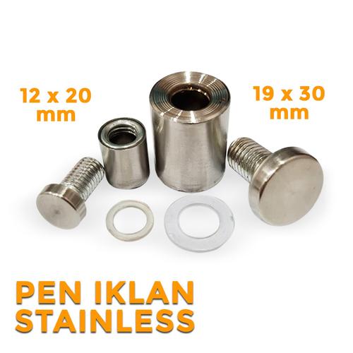 Jual PEN IKLAN 12X20 STAINLESS / BAUT AKRILIK / BAUT KACA SIGN BOARD ...