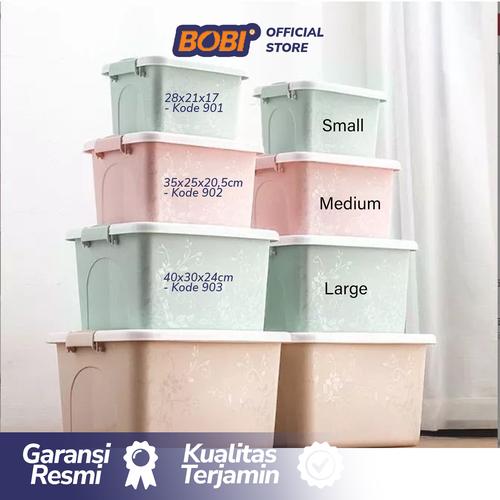 Jual Container Box Plastik Penyimpanan Serbaguna 35*25*20CM Bunga 14 L ...