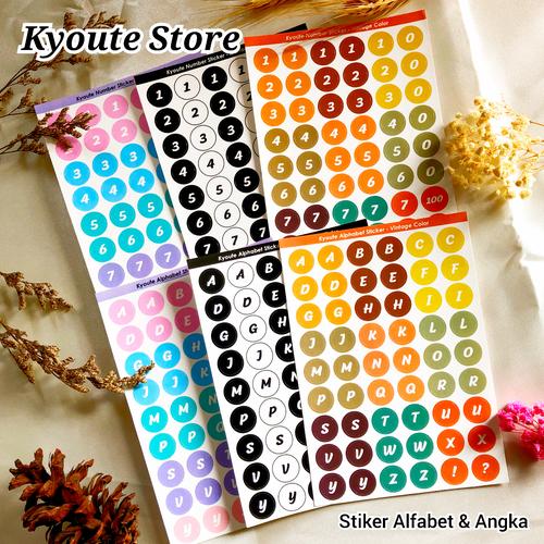 Jual Sticker Alphabet Number Alfabet Huruf Angka Kyoute Journal ...