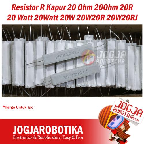 Jual Resistor R Kapur 20 Ohm 20Ohm 20R 20 Watt 20Watt 20W 20W20R ...