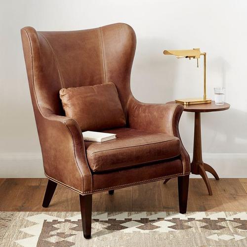 Jual kursi santai sofa wing chair leather - sofa santai single rangka ...