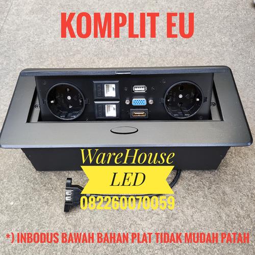Promo Stop Kontak Meja Flip Up Stopkontak Table Socket BLACK HITAM ...