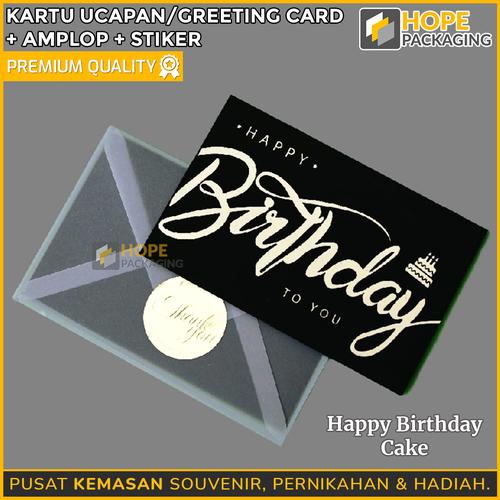 Jual Kartu Ucapan Hitam / Greeting Card + Amplop + Sticker Size : 8 ...