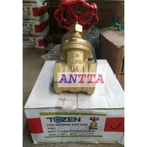 Jual Tozen D-BGV DZR Brass Gate Valve size 1 Inch PN20 / Stop Kran - Kab. Bekasi - Antta Kalimas ...