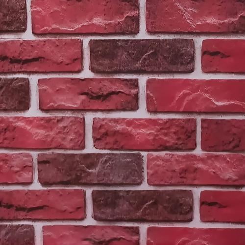 Jual Wallpaper Dinding Sticker Motif Batu Bata merah corak hitam list ...