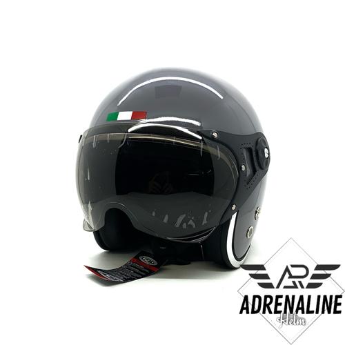 Jual HELM DAG PILOT ITALY DRAK GRAY LIS CHROME ORI - Drak gray, All ...