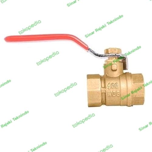 Jual Ball Valve Kuningan drat 1/2" inch 400WOG / Stop Kran Kuningan ...