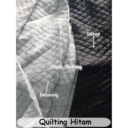 Jual Bahan Kain Quilting Dakron Hitam Parasit Parasut Jaket Mantel Coat ...