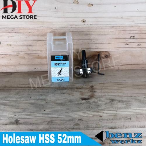Jual Mata bor holesaw HSS 52mm / mata bor plong besi tipis, kayu benz ...