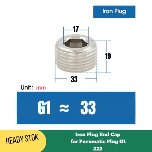 Jual KONEKTOR Iron Plug End Cap for Pneumatic Plug G1 222 - Kota ...