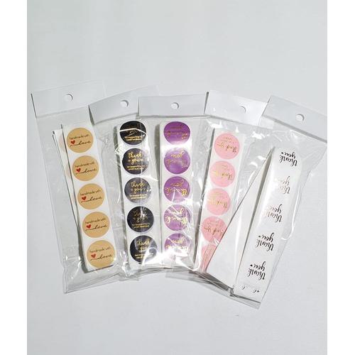 Jual ECER Sticker Thankyou isi 100pcs Label Hand made Thank You Stiker ...