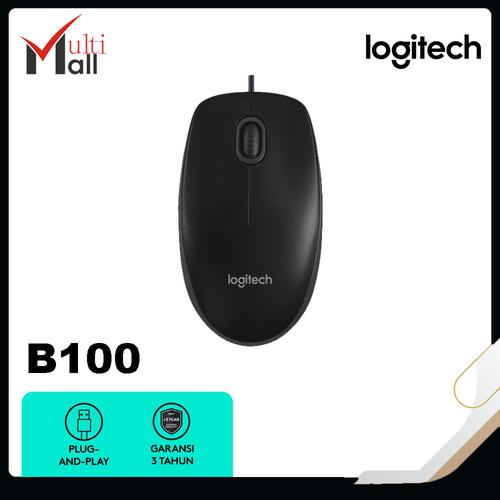 Jual Logitech B100 Mouse Kabel USB Optical - Kota Surabaya - Multimall ...
