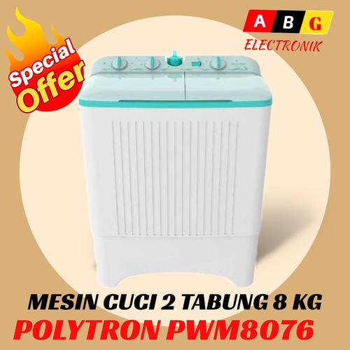 Jual POLYTRON PWM8076 MESIN CUCI 2 TABUNG POLYTRON PWM-8076 PWM 8076 ...