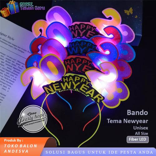 Jual Bando Happy New year / Bando Tahun Baru LED Nyala / bando LED ...