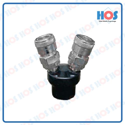 Jual Quick Kopler Coupler Quick Coupling 2 Cabang Wipro 1/2 1/4 inch ...
