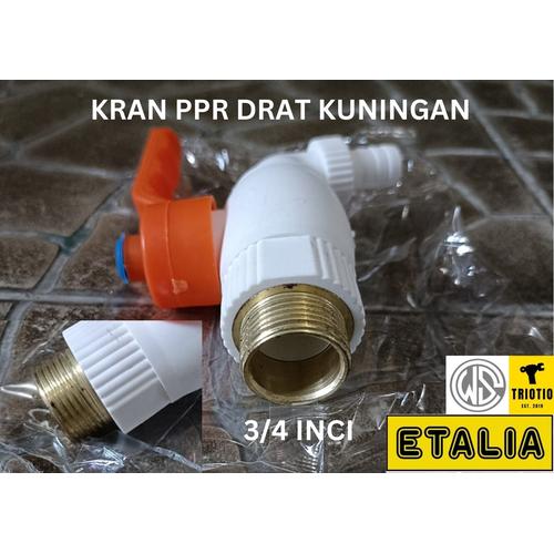 Jual KRAN PPR DRAT KUNINGAN 1/2" / 3/4" / KRAN TEMBOK / KRAN TANAM - 3/ ...