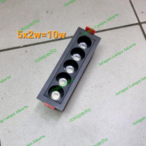 Jual LAMPU DOWNLIGHT BAR 10 WATT SPOT LIGHT 5 MATA 5X2W - WarmWhite ...