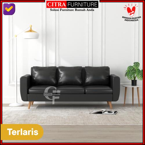 Promo Sofa Minimalis 3 Dudukan Seater Retro|Scandinavian|Vintage|Cream ...