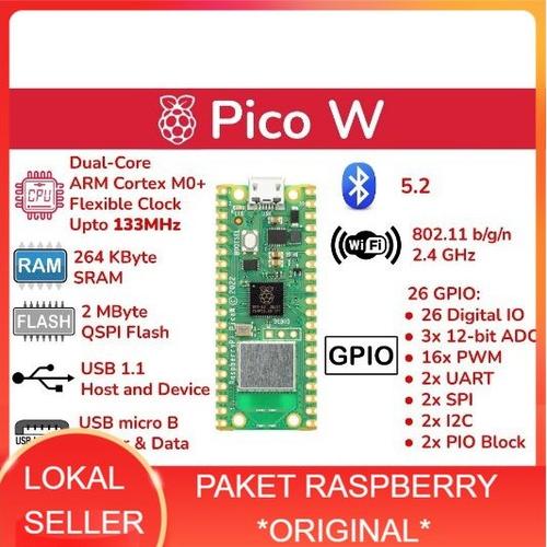 Jual Raspberry Pi Pico W - Wireless - Kota Pekanbaru - TOKOASIA ...