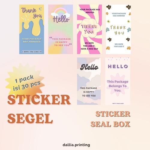 Jual Sticker Segel Box Perlengkapan Packing Label Ready Custom Sticker ...