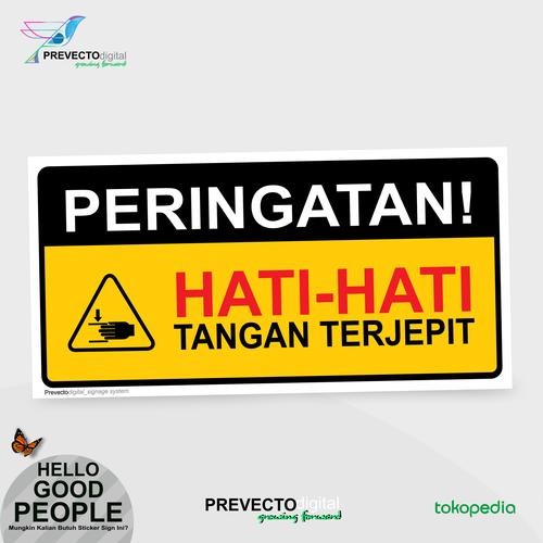 Jual Sticker Safety Sign Hati-hati Tangan Terjepit - 15x7,5cm - Jakarta ...