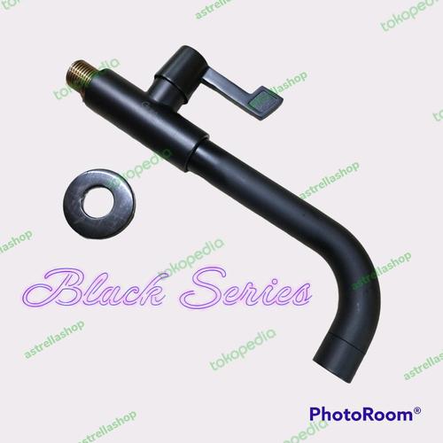 Jual kran wastafel tembok/spout kran hitam stainless - Jakarta Pusat ...