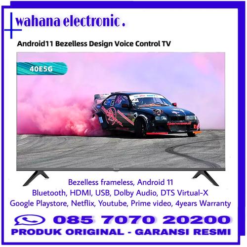 Promo HISENSE 40E5G TV LED ANDROID 11 DIGITAL TV 40 INCH 40E5 BEZELLESS ...
