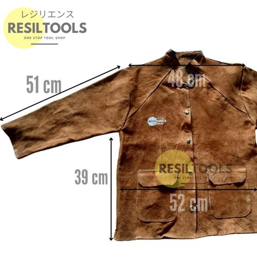 Jual Jaket Las Full Kulit Leather Welding Jacket Gosave Pakaian Safety ...