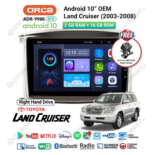 Jual Head Unit Android 10″ inch Land Cruiser 100 Series 2003-2008 ORCA ...